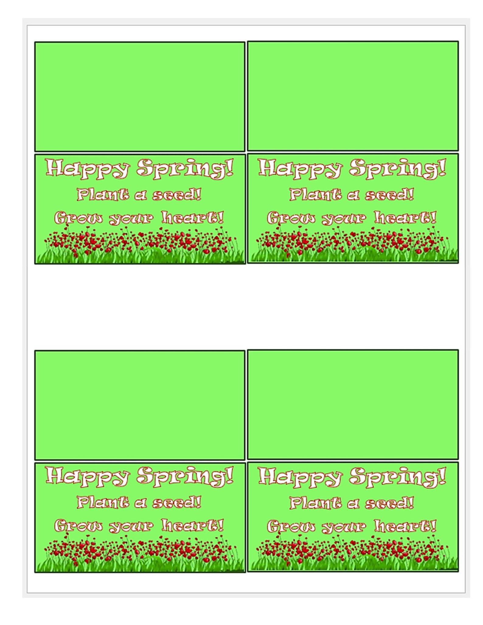 Spring Seed Packet Bag Topper - Use as Class Project, a Party Favor or ...