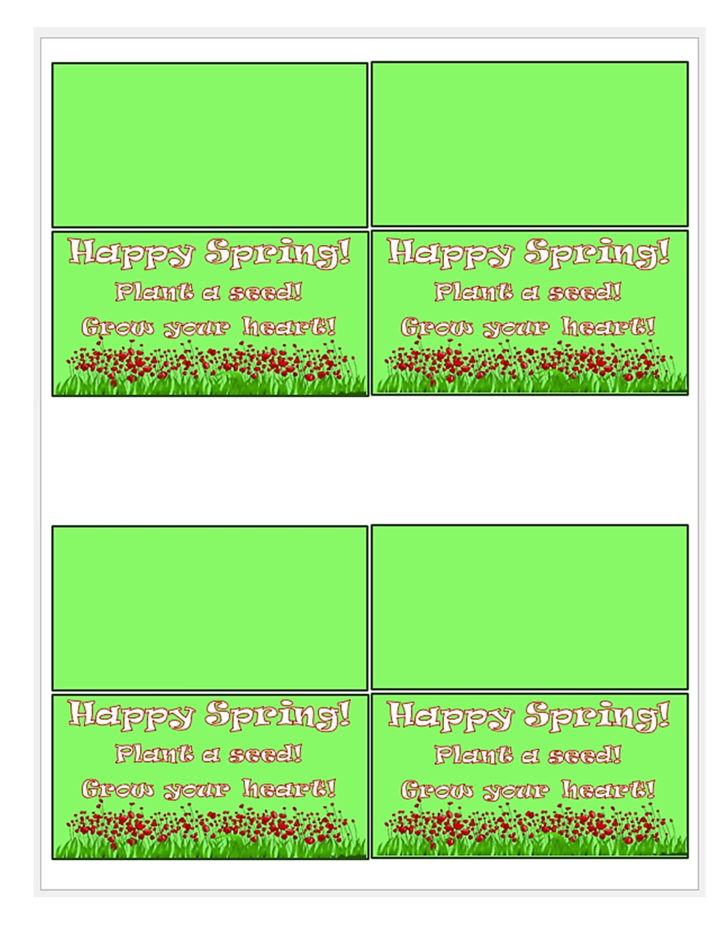 Spring Seed Packet Bag Topper - Use as Class Project, a Party Favor or ...