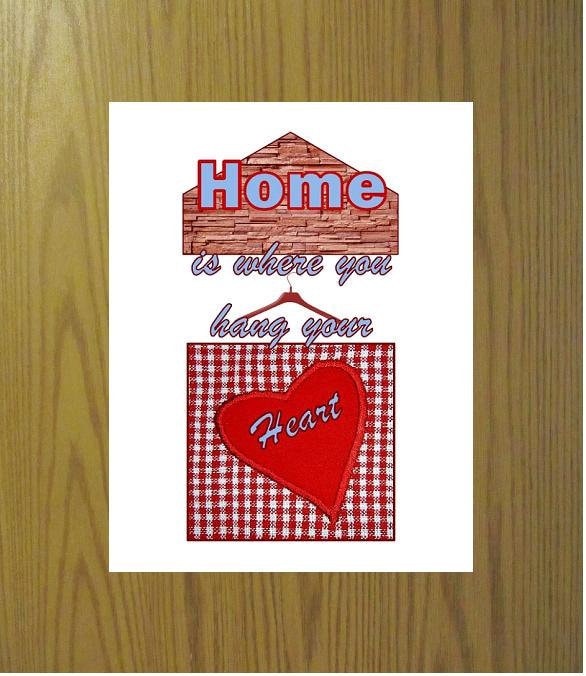 Buy Home Heart Quote Saying, Home Is, Home is Where You Hang Your Heart ...