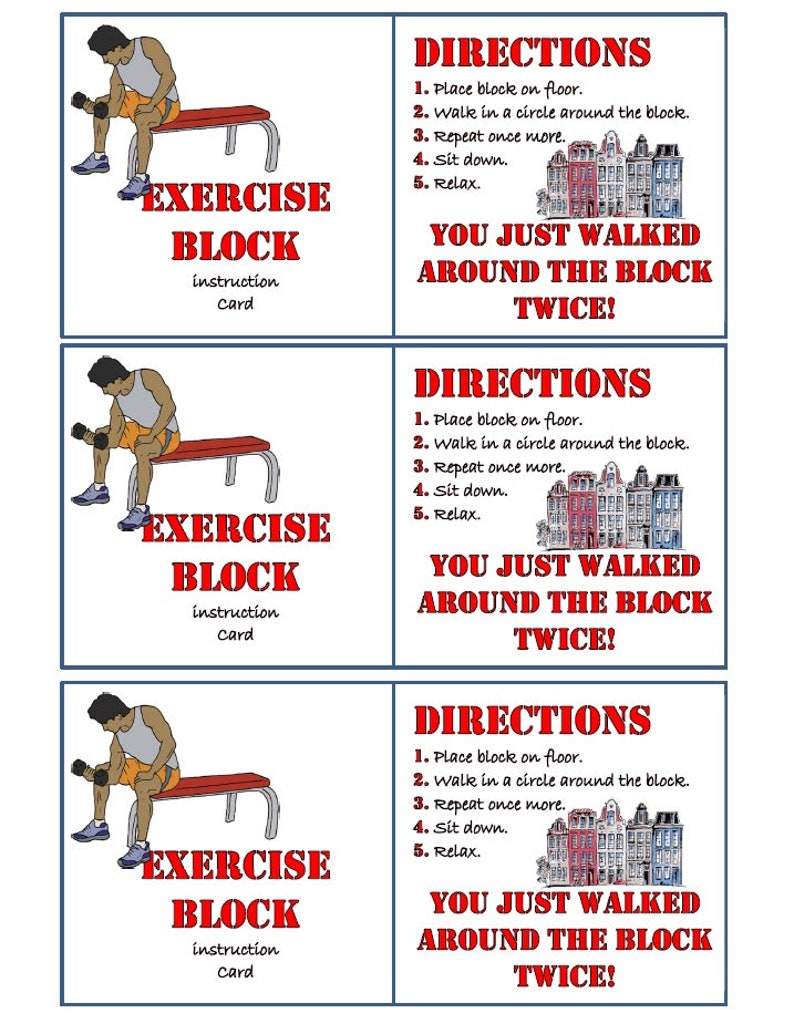 Exercise Block Bag Topper - for a Neighbor Gift, Teacher Gift, or ...