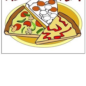 Pizza Party Coloring Page Printable for Enjoyment & Stress Relief for ...