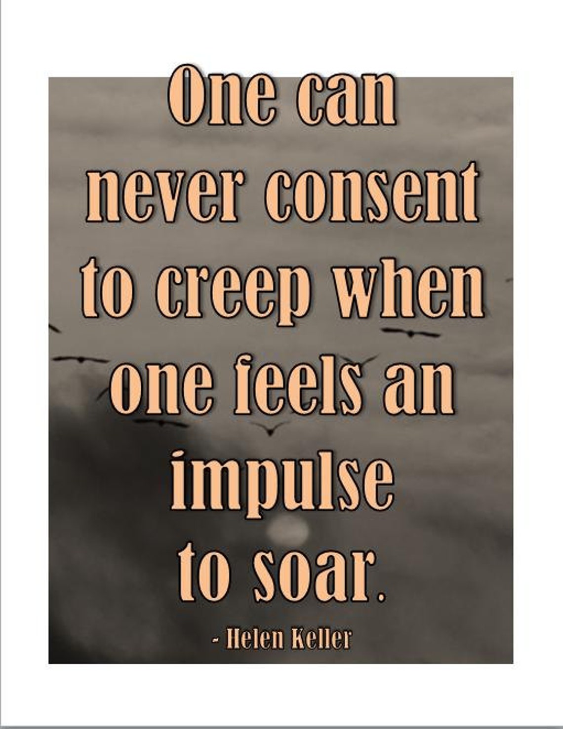Inspirational Printable, Helen Keller Quote, Wall Hanging, Kitchen Wall ...
