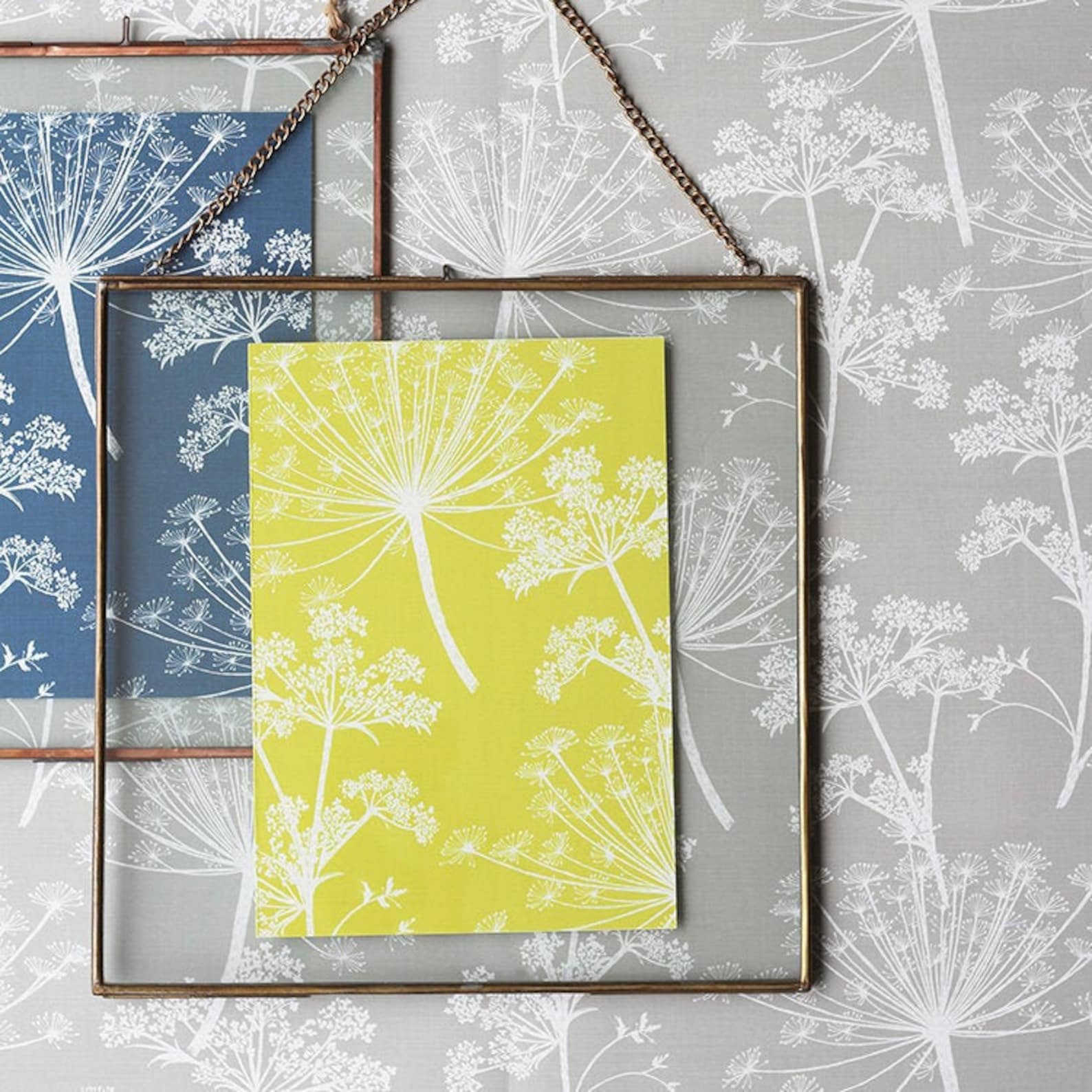 Cow Parsley Seeds Floral Wallpaper, Hand Painted Cow Parsley Home Decor ...