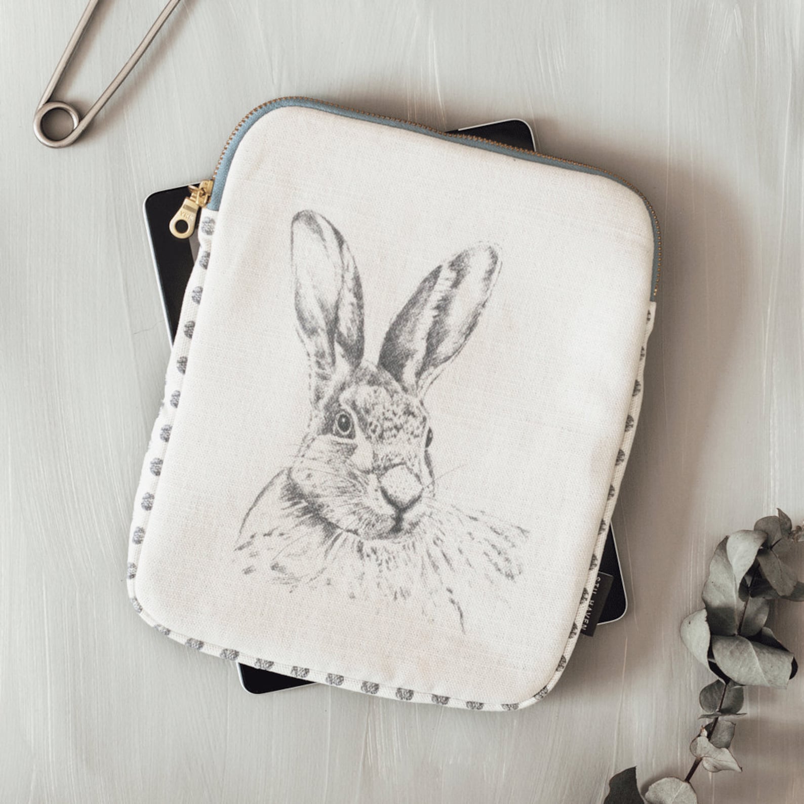 Hare Print iPad Tablet Case, Hare Gifts, Rabbit Lover Gift iPad Cover ...