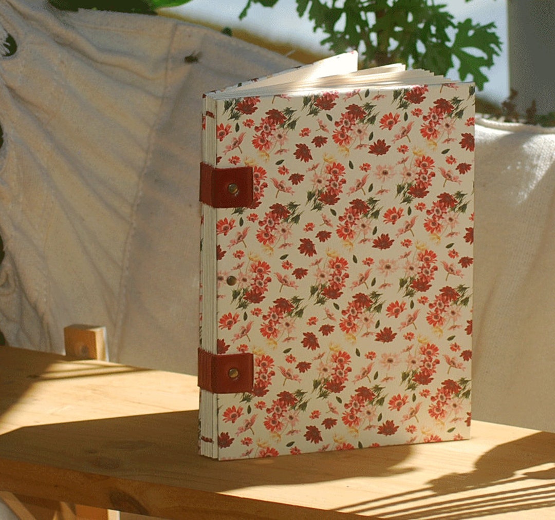 Original Writing Notebook, Feminine Diary Covered With Roses and ...