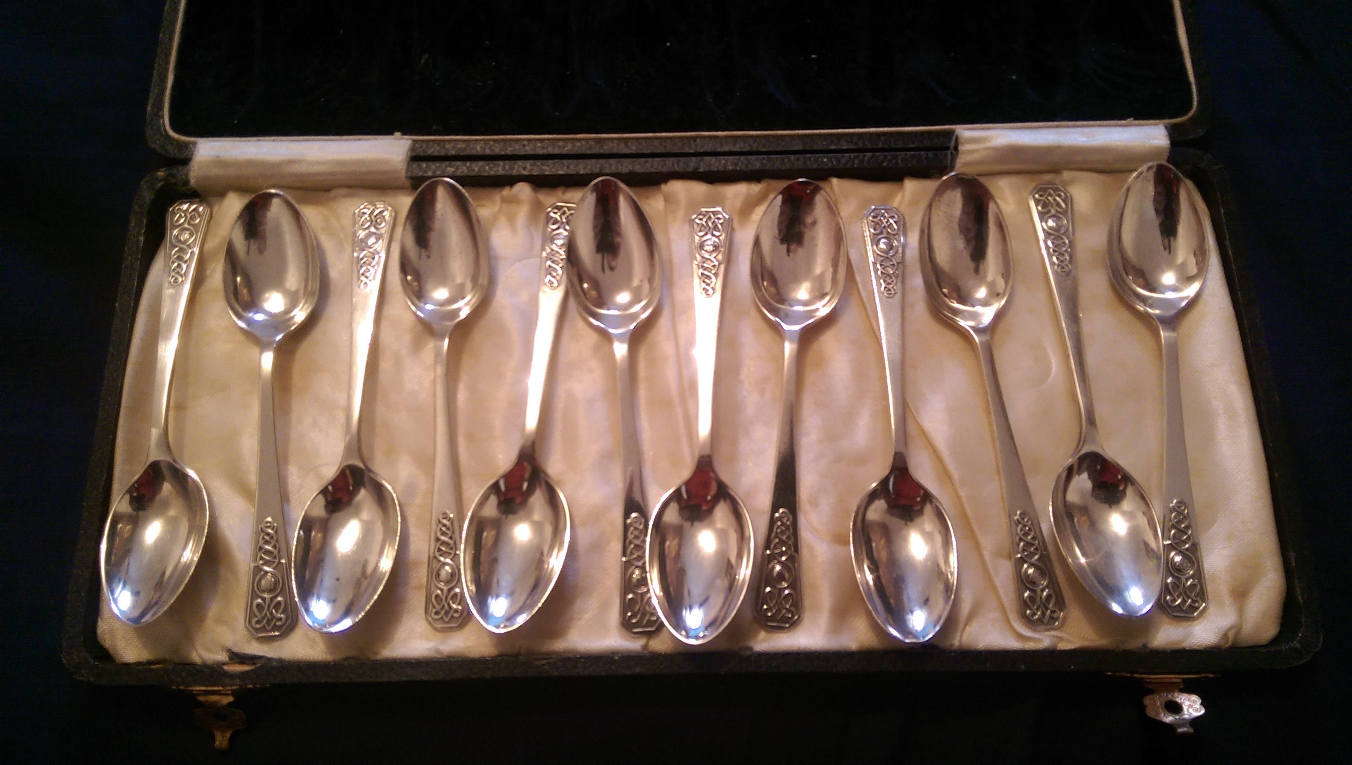 12 Vintage Silver Teaspoons in Original Box - Etsy