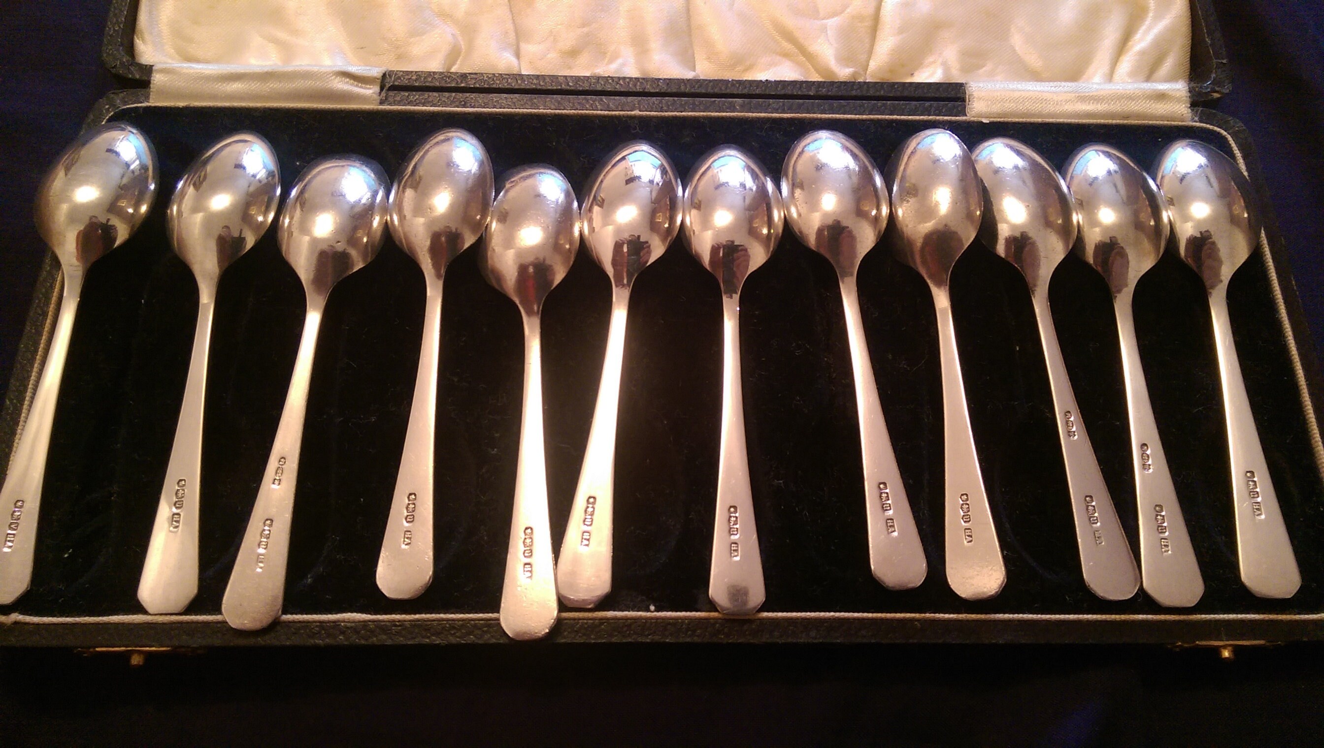 12 Vintage Silver Teaspoons in Original Box - Etsy