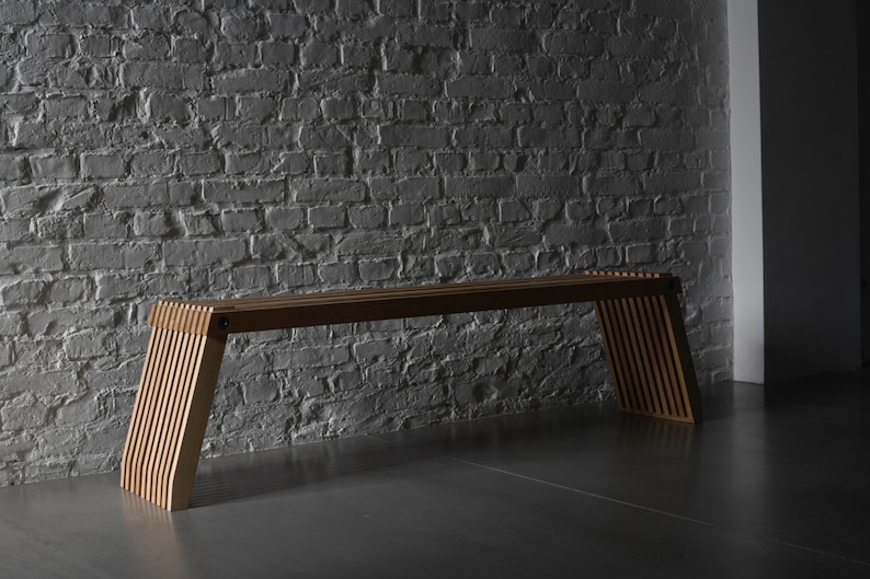 The Modern Oak Bench Large - Etsy