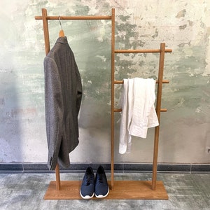 Handmade Oak Valet Stand: Modern Clothes Organizer - Etsy