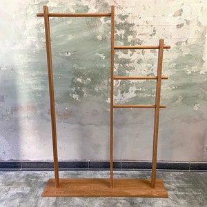 Handmade Oak Valet Stand: Modern Clothes Organizer - Etsy