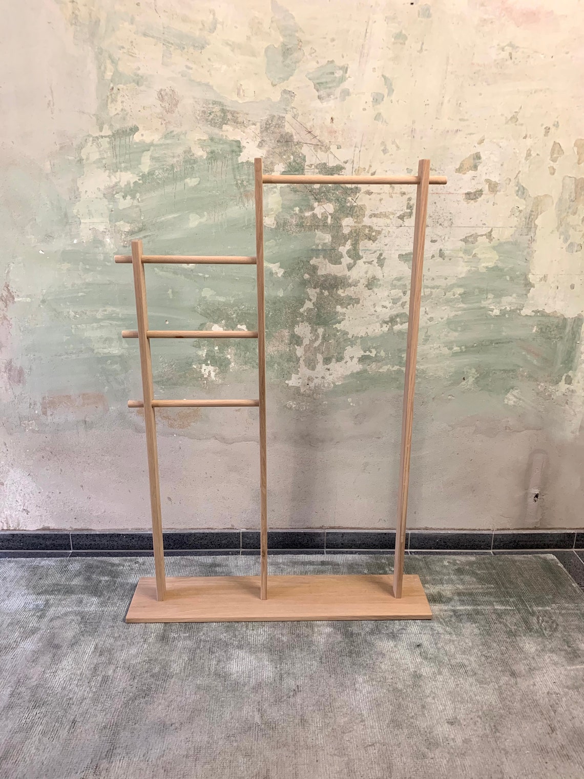 Handmade Oak Valet Stand: Modern Clothes Organizer - Etsy