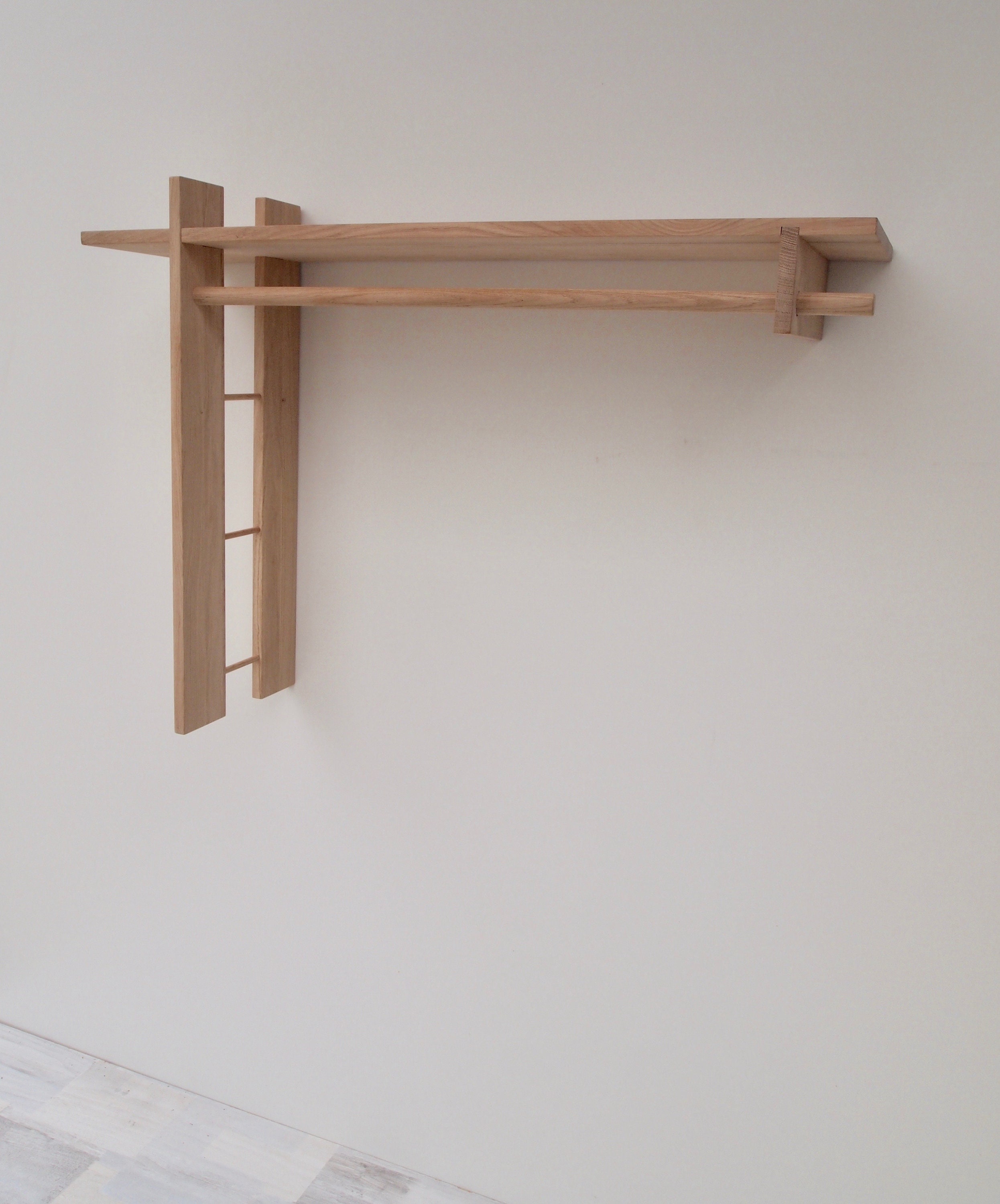 The Front Wall Hanging Coat / Clothes Rack in Oak - Etsy UK