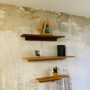 Modern Floating Shelves - in Oak and Walnut, Moderne Schweberegale - in ...