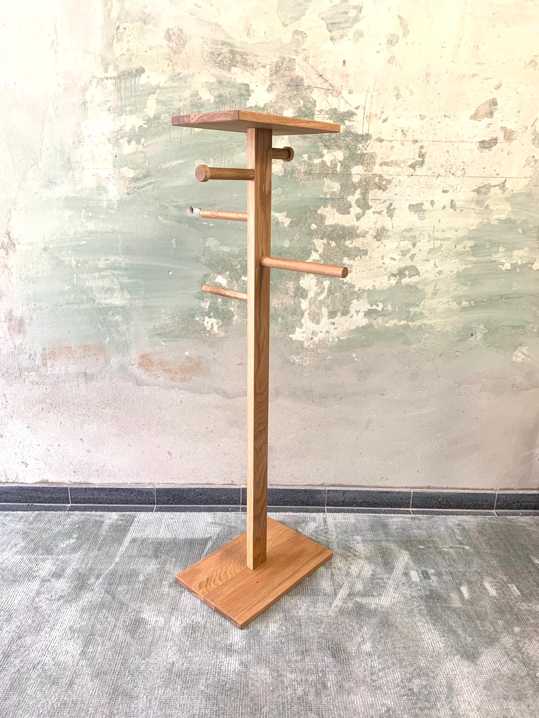 Handmade Oak Valet Stand: Modern Clothes Organizer - Etsy