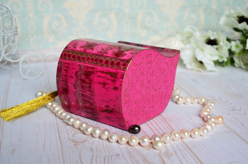 Exclusive Wood Box Fuchsia Jewelry Box Wooden Storage Box Wood - Etsy
