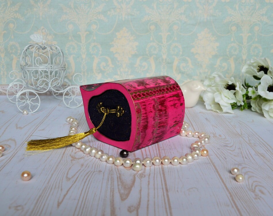 Exclusive Wood Box Fuchsia Jewelry Box Wooden Storage Box Wood - Etsy