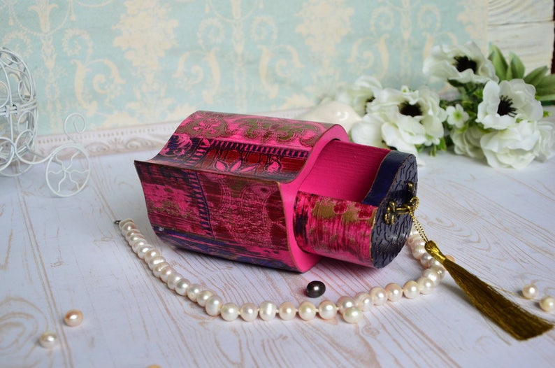 Exclusive Wood Box Fuchsia Jewelry Box Wooden Storage Box Wood - Etsy