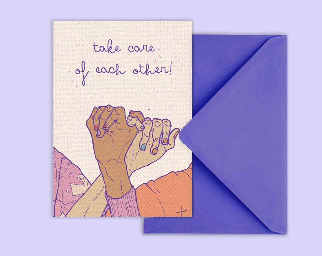 Greeting Card "take Care of Each Other" - Card Friendship - Feminist ...