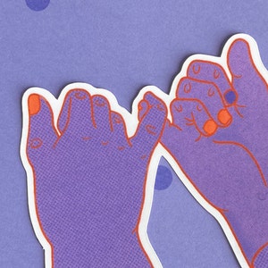 Sticker "pinky Promise" - Feminist Sticker - Art Friendship - Queer ...