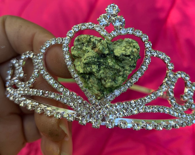 Marijuana Princess Tiara Weed Queen Cannabis Stoner Heart Shaped Nug ...