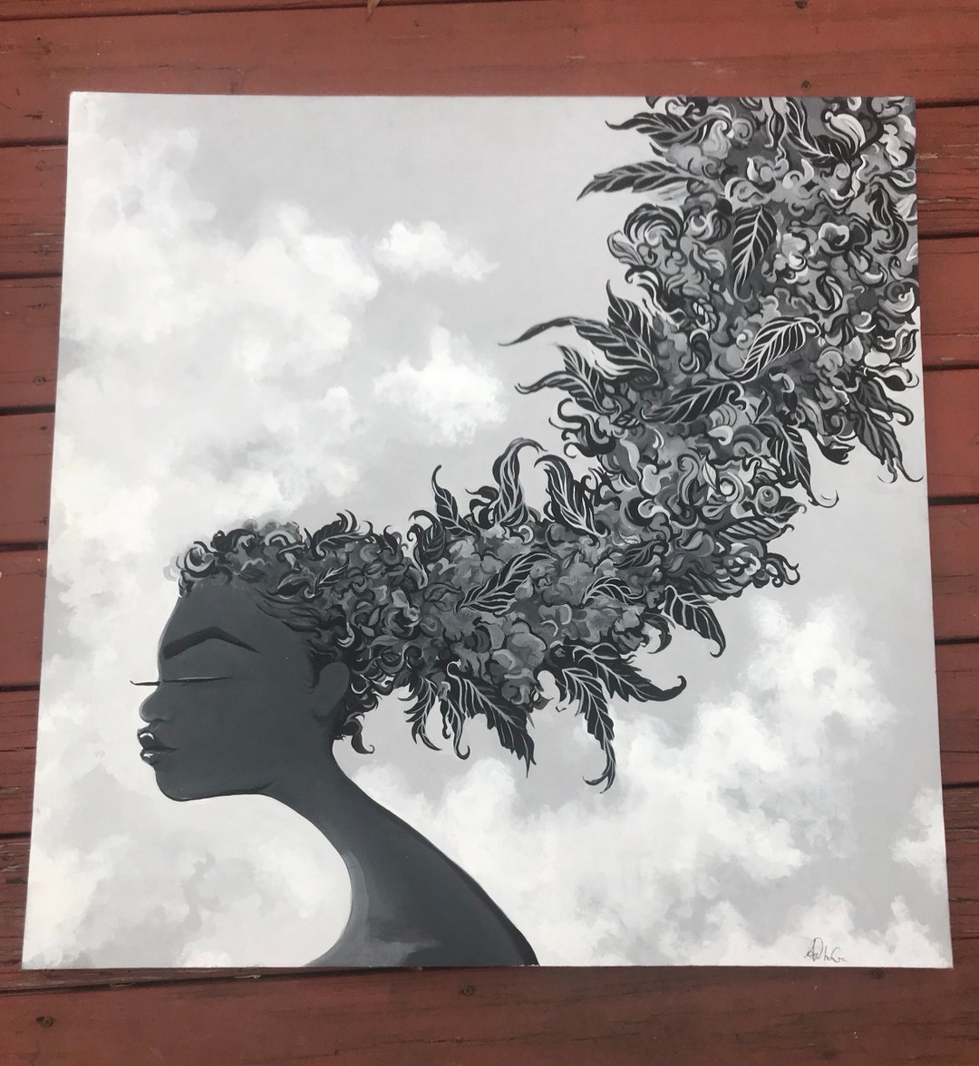 Black Beauty Marijuana Strain Stoner Art Cannabis Art Weed Lady Sweet ...