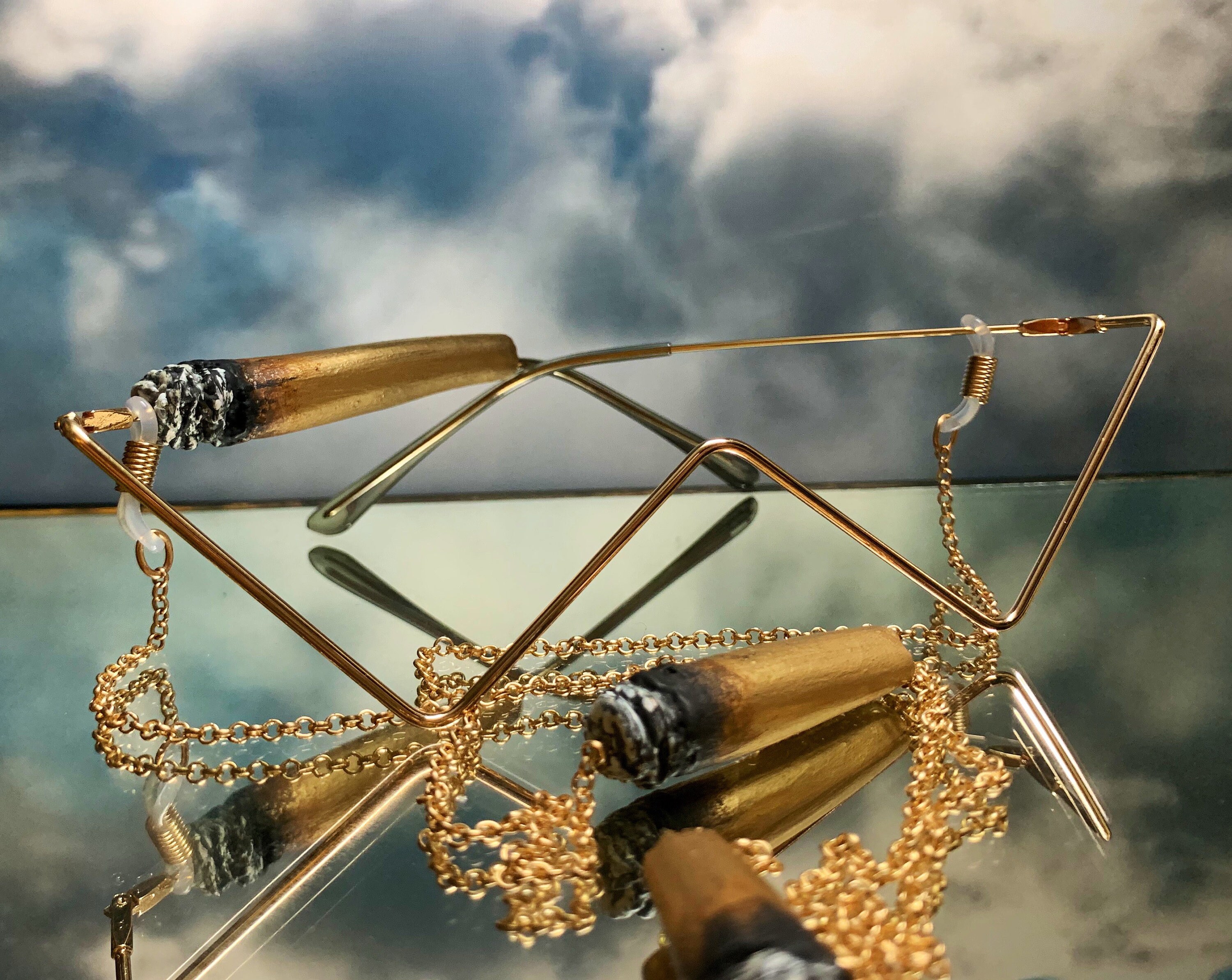 W is for Weed Chain Smoking Gold Blunt Joint Marijuana Weed - Etsy