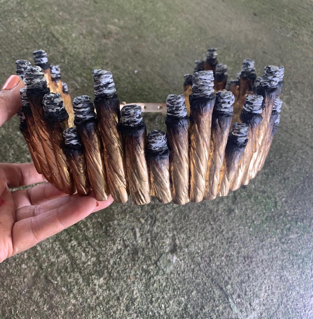 Gold Blunt Crown Resizable Marijuana King Cannabis Royalty Weed Queen ...