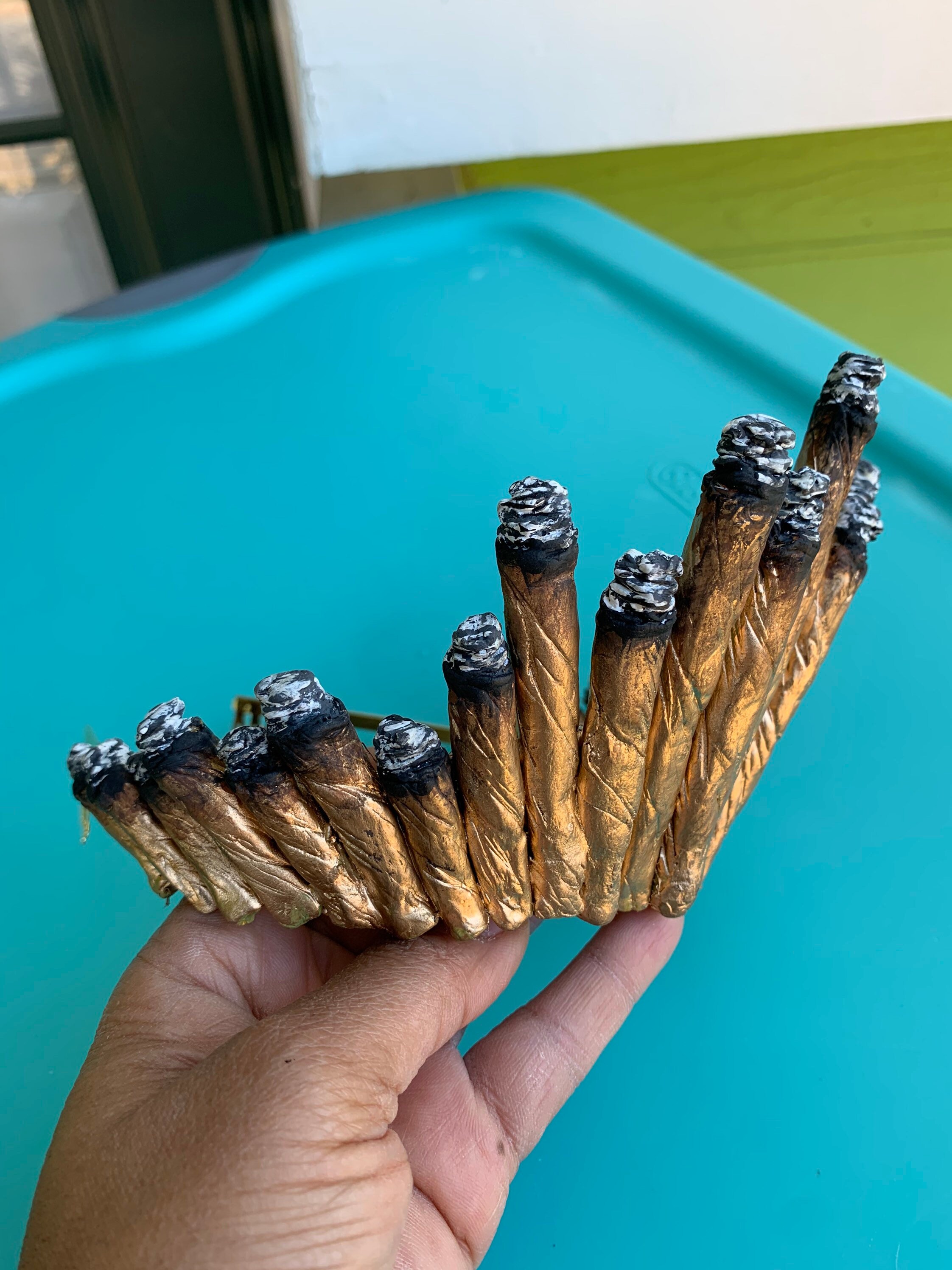 Gold Blunt Crown Marijuana Tiara Stoner Queen Backwoods Princess ...