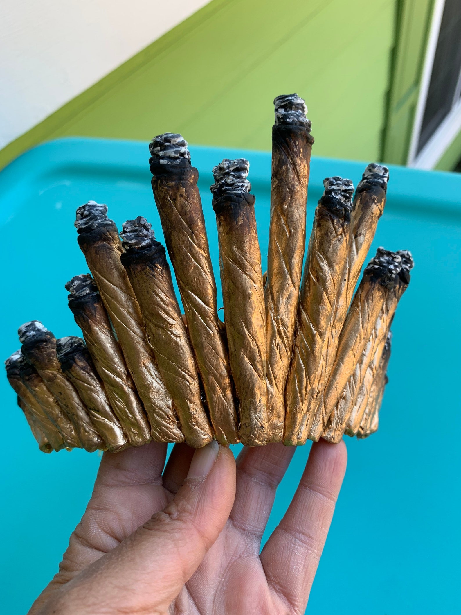 Gold Blunt Crown Marijuana Tiara Stoner Queen Backwoods Princess ...