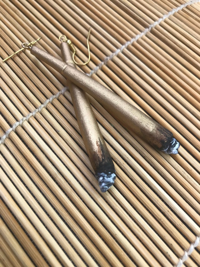 Gold Marijuana Joint Weed Jewelry Stoner Gifts Pre Roll Blunt - Etsy