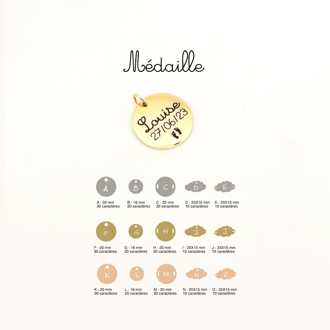 Pendentif personnalisé médaille personnalisée médaillon - Etsy France