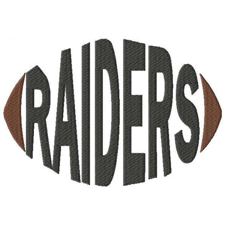 Raiders Football Embroidery Design Word Art Word Design | Etsy