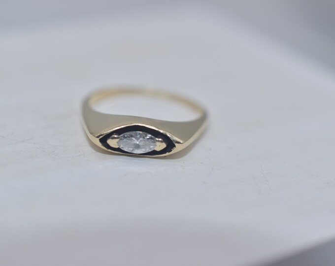 Love Story 14k Gold Marquis Solitaire Diamond Ring - Etsy