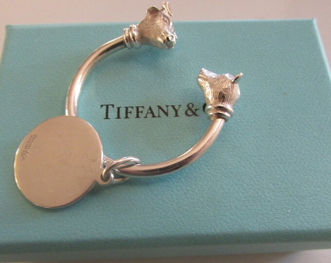 Tiffany & Co Sterling Silver Bull Bear Key Ring - Etsy