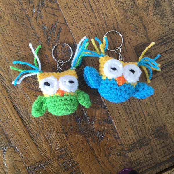 Crochet Owl Keychain - Etsy UK