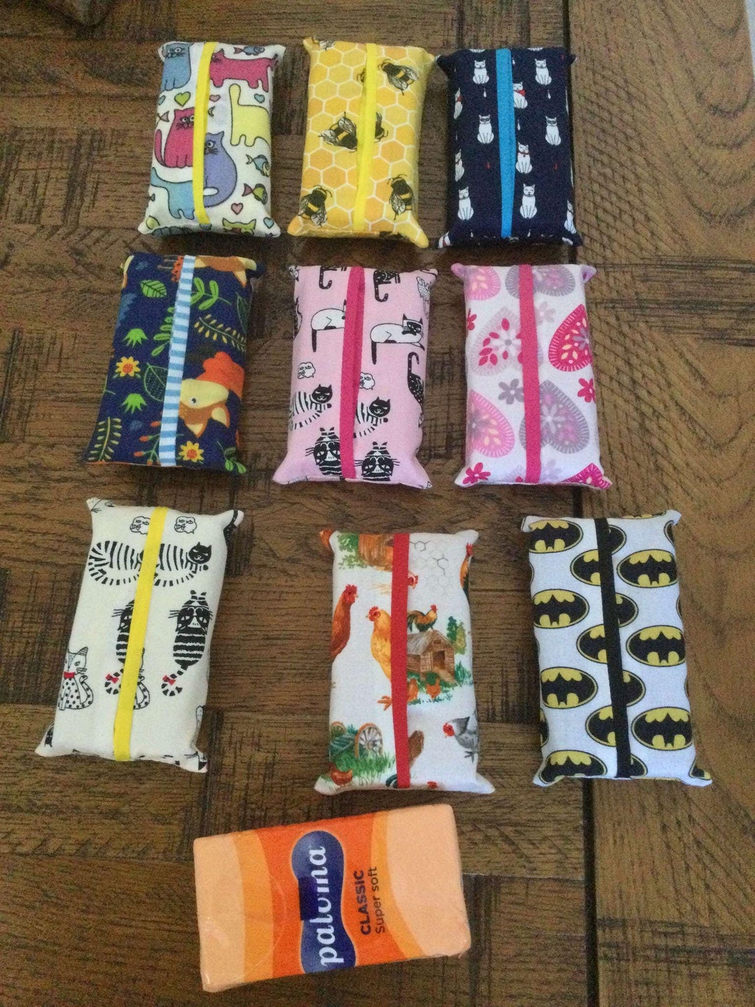 Handmade Tissue Cover Pocket Tissue Cover ( Tisssues Included ) Various ...