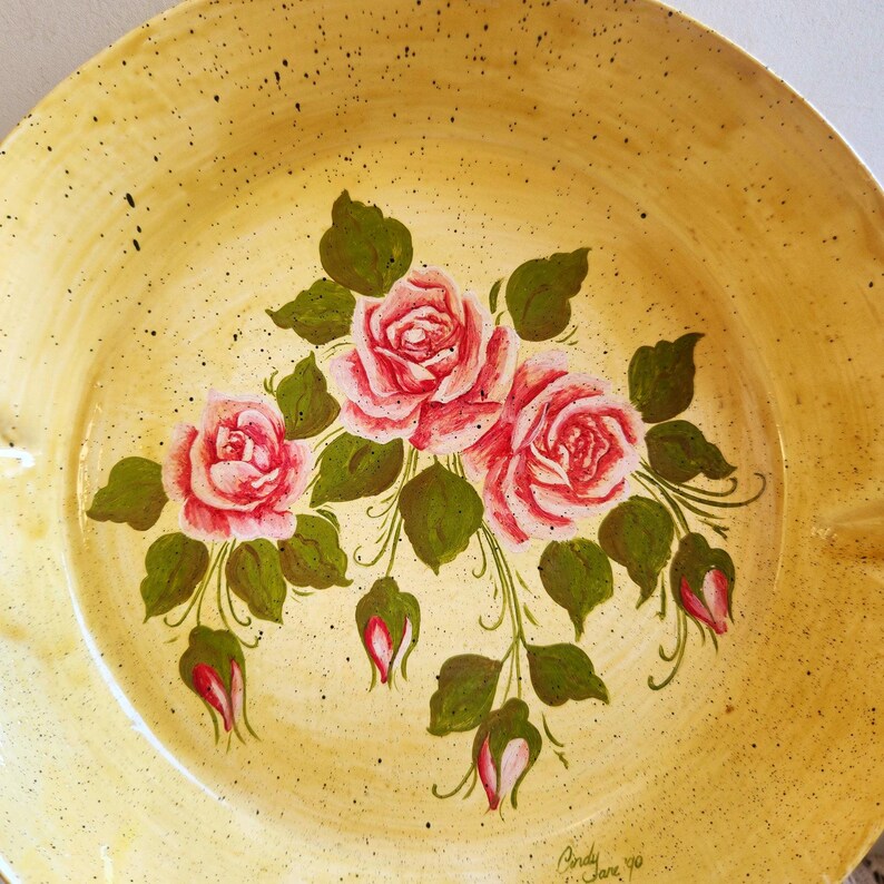 Vintage 1990 Hand Painted Metal Skillet Wall Art, Signed by Artist ...