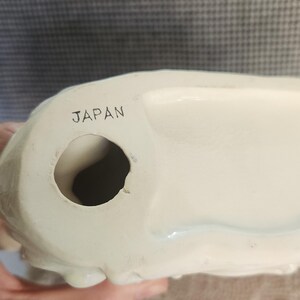 Vintage Swans Porcelain Figurine Thermometer, Japanese Lustreware ...