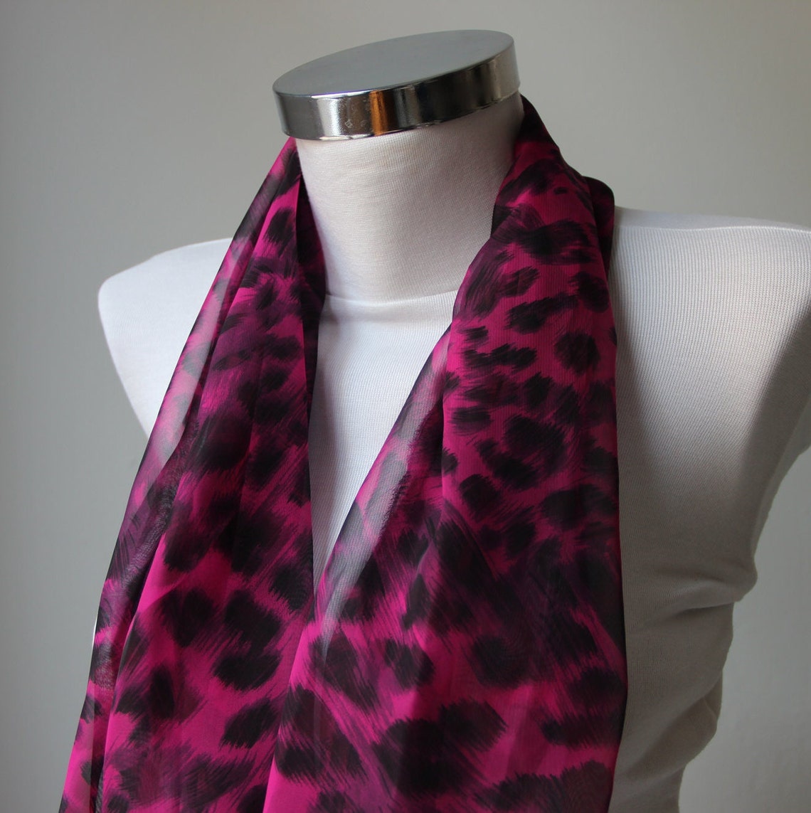 Tiger Skin Infinity Scarf, Leopar Design, Circle Scarf, Tiger Skin ...