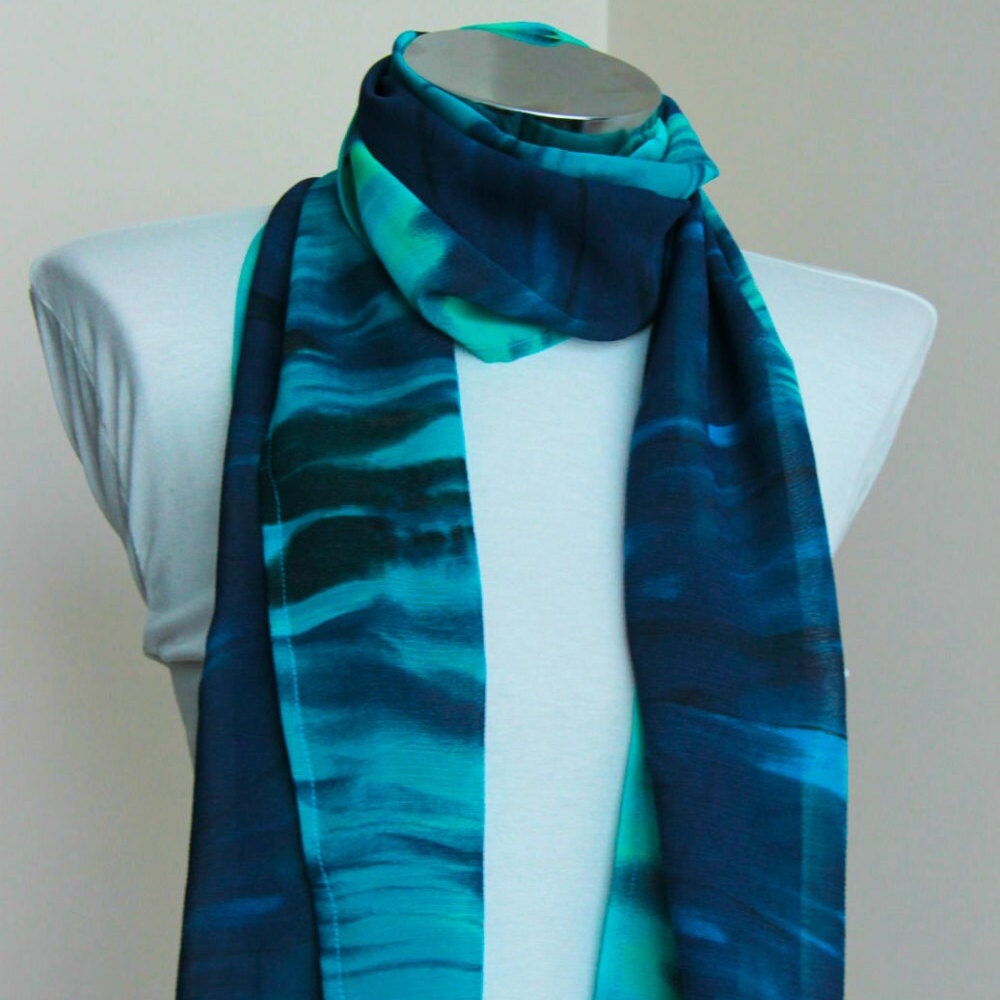 Bufanda Infinity Verde Marino Bufanda Circular Moda De - Etsy España