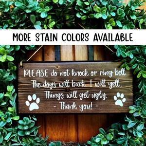 No Soliciting Sign, Protective Dog Sign, Responsive Dog Sign, Do Not ...