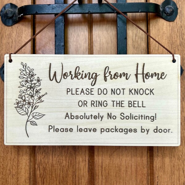 Work From Home Sign - Etsy