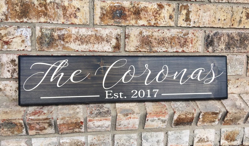 Family Name Signs New Home Sign Personalized Name Sign - Etsy