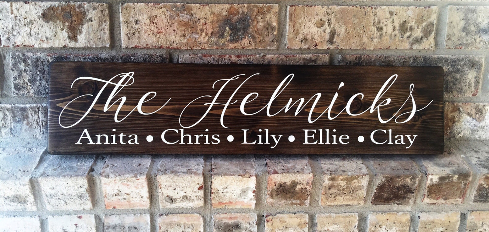 Family Sign | Family Name Sign | Personalized Sign | Custom Name Sign ...