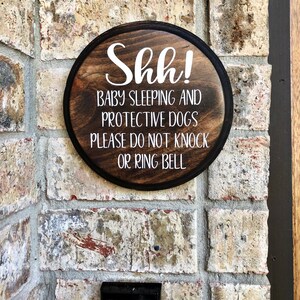 Baby Sleeping Sign Dog Sign Sleeping Baby Naptime Sign Do | Etsy