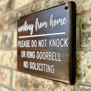 Working From Home Sign, Do Not Disturb Sign, No Soliciting, Sleeping ...
