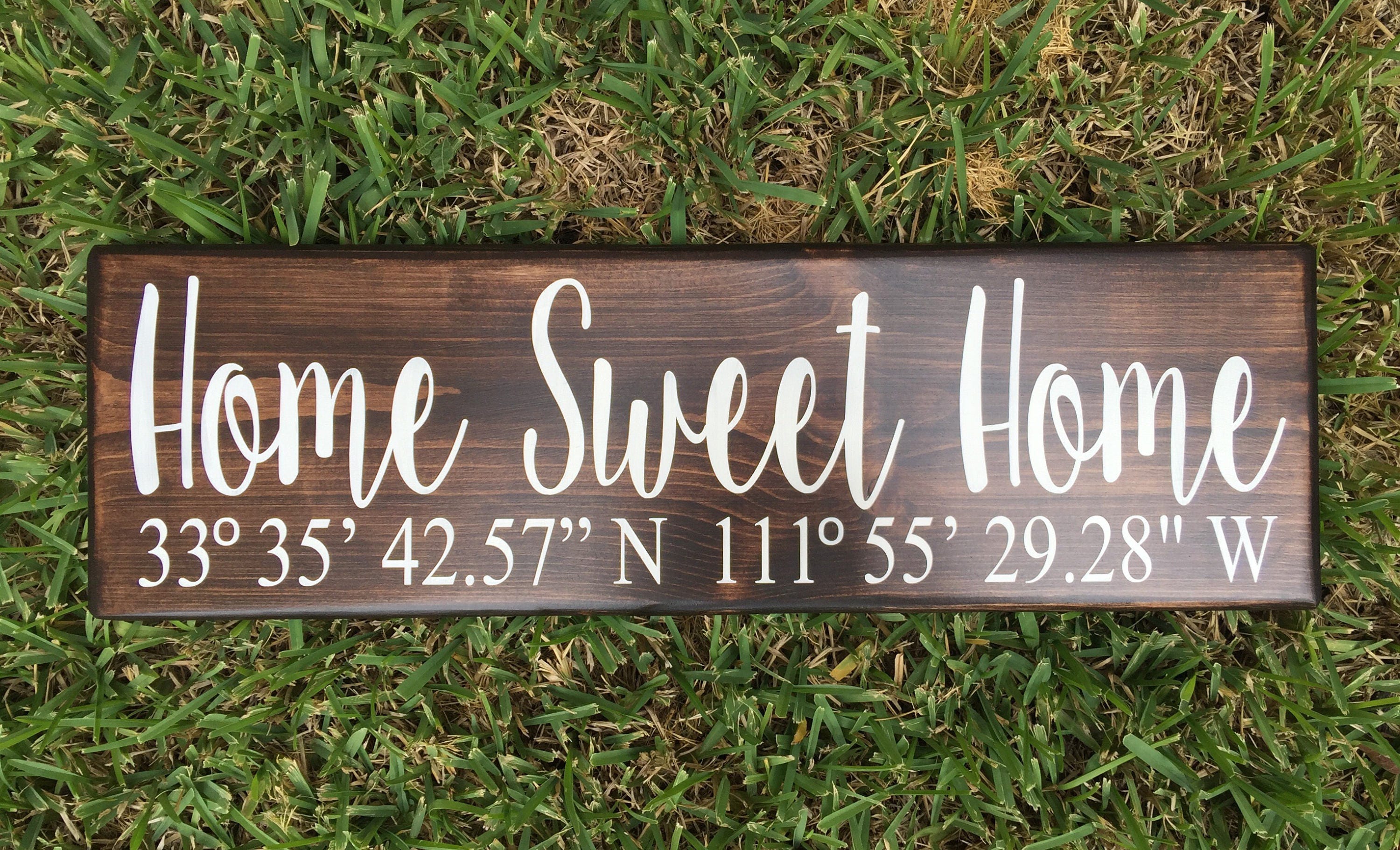Home Coordinates sign GPS Coordinates Sign Home Sweet Home | Etsy