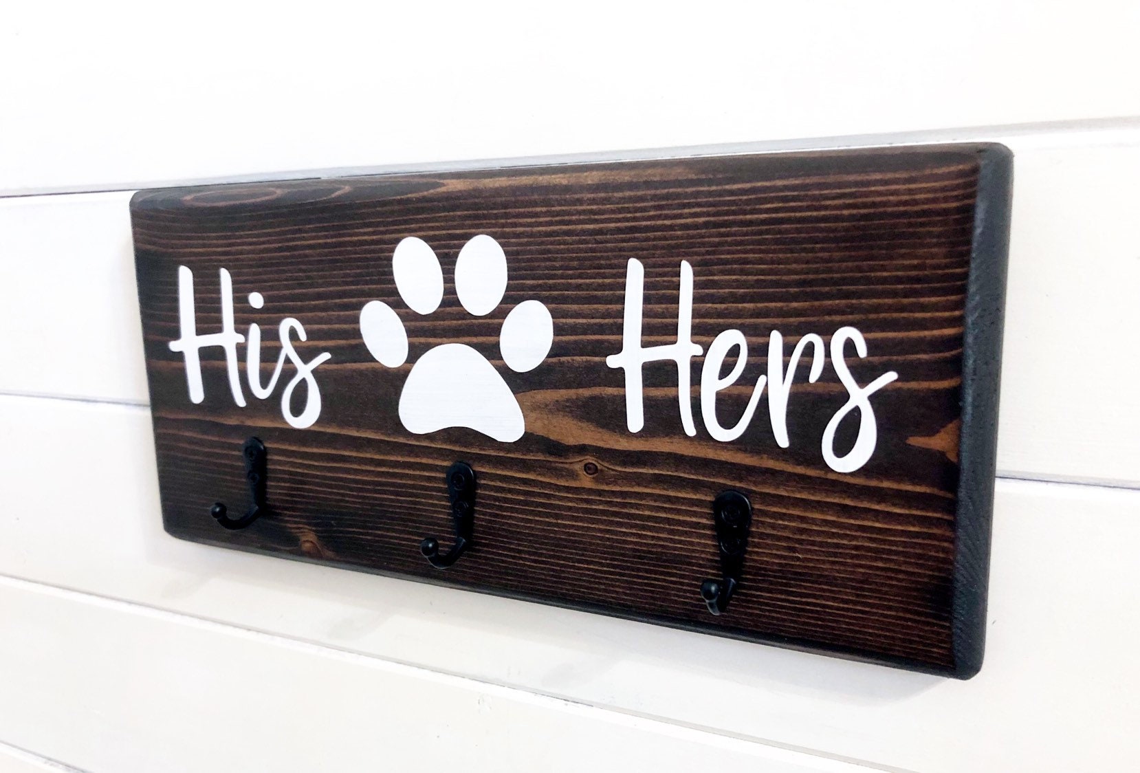 His and hers key holder Key holder his hers key hanger | Etsy