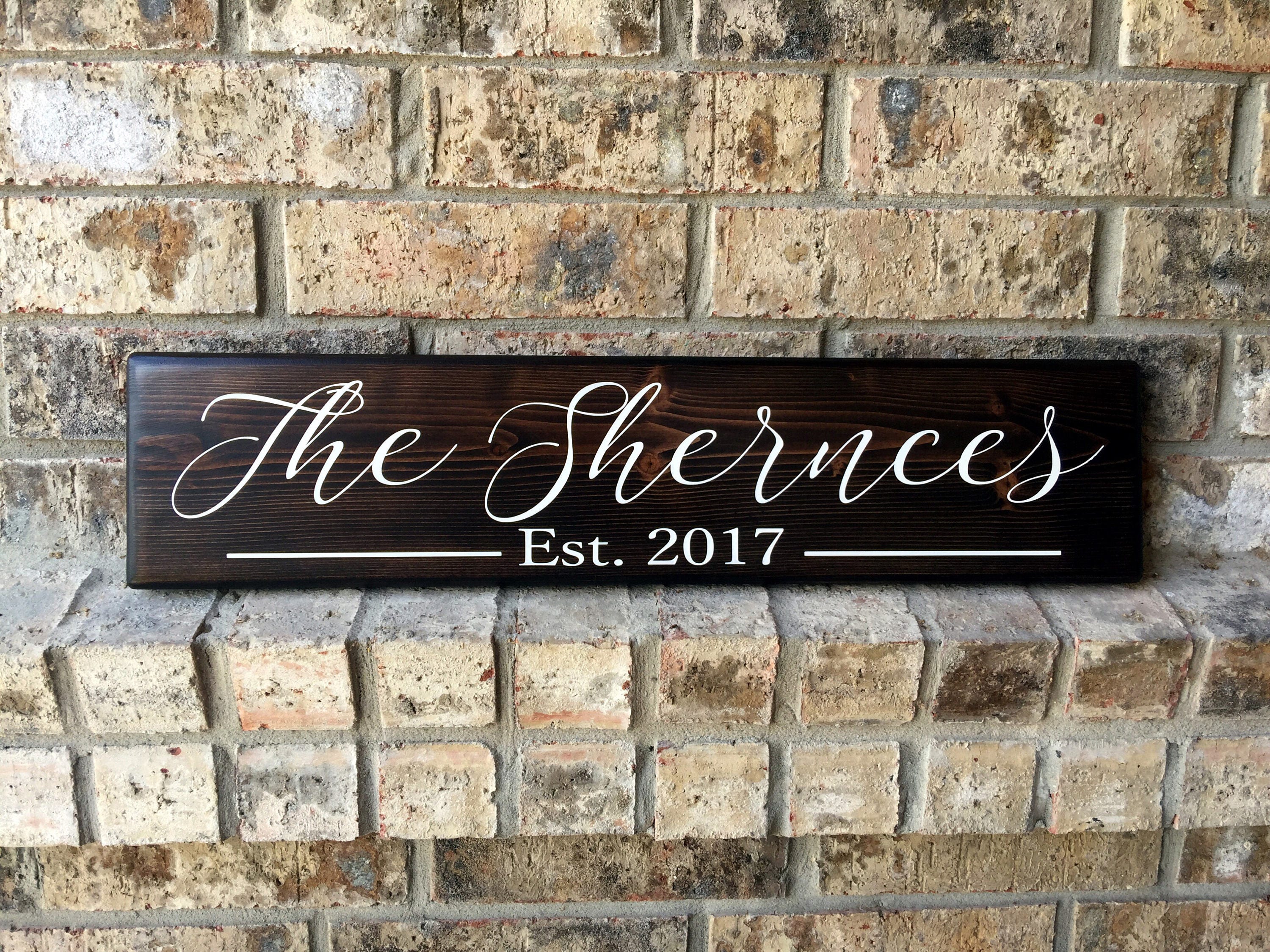 Family Name Signs New Home Sign Personalized Name Sign - Etsy