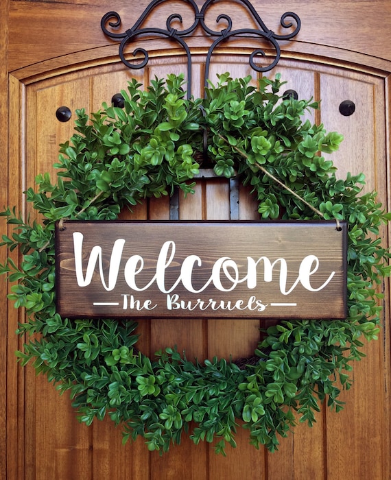 Welcome Gate Signs Personalised Christmas Welcome Hanging Plaque